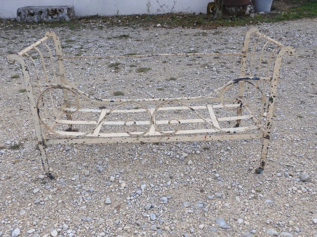 *LIT DE POUPEE ANCIEN FER Forgé XIXe pour GRANDE POUPEE fer peint JUS GRENIER D EUR 129,00 ...