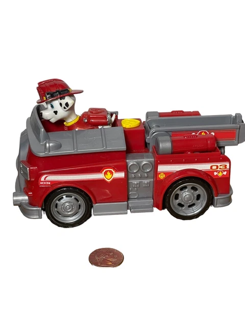 PAW PATROL VEHICLE Marshall's Fire Engine Truck with Removable Figure ...