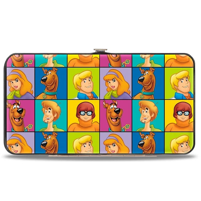 HINGED WALLET SCOOBY Doo 5-Character Face Blocks Multi Color EUR 26,41 ...