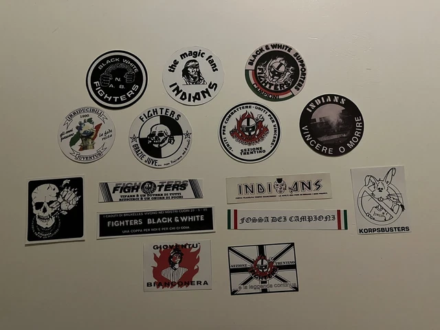 JUVENTUS 15 ADESIVI Stickers Ultras Indians Fighters Fossa Dei Campioni ...