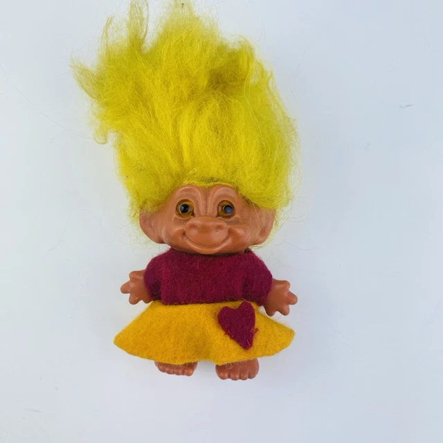 VINTAGE 1960S TROLL Doll Regd Des UK Original DAM Era Mohair Glass Eyes ...