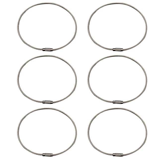 6 PCS CUTTLEFISH Bone Food Hook Wire Ring Id Tag Keepers Chain ...