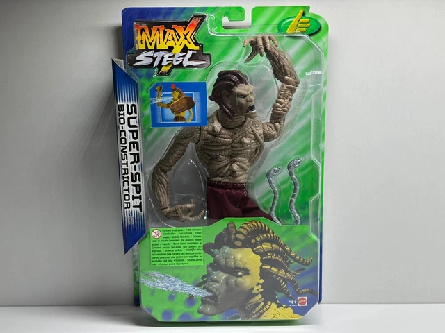 MAX STEEL SUPER Spit Bio Constructor Action Figur Mattel 2002 NEU ⚡ ...