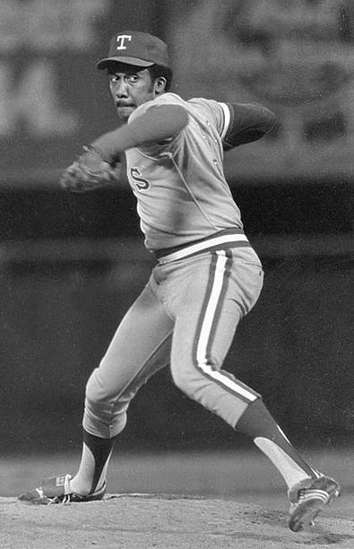 FERGUSON JENKINS OF The Texas Rangers Pitching 1970s Old Baseball Photo ...