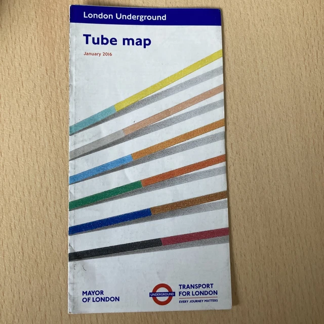 LONDON. UNDERGROUND. TUBE. Map. (. January. 2016. ) £2.30 - PicClick UK