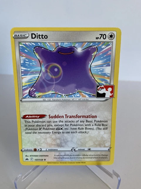 POKÉMON TCG - Ditto 107/159 Play Stamped Prize Pack Series 3 Non Holo ...