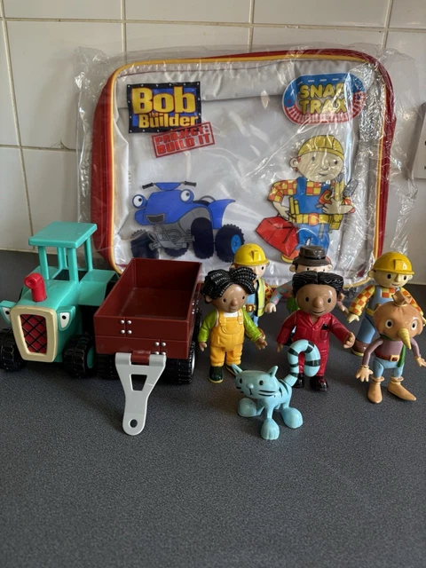 BOB THE BUILDER Travis Tractor & Trailer Farmer Pickles Spud 7 Figures ...