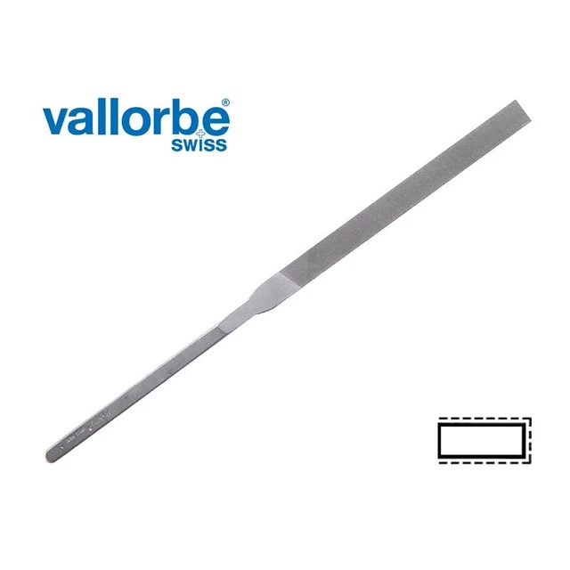 VALLORBE SWISS PILLAR Habilis Precision File Section 10 x 2.6mm Cut 00 ...