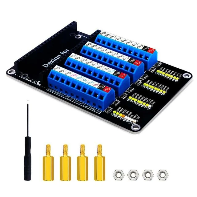 ULTRA-SMALL RPI GPIO Terminal Block Breakout Board Module, for ...