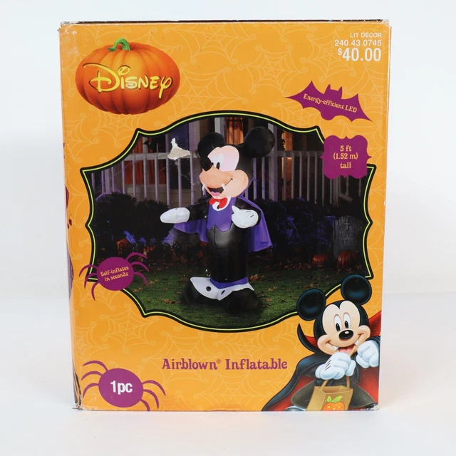 Gemmy Disney Halloween Souris Mickey Vampire Gonflable 5 Pieds De Haut