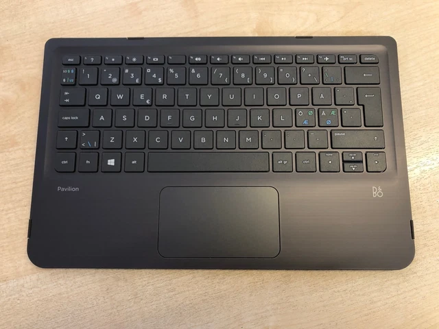 HP PAVILION X360 11-K Palmrest Cover Touchpad & NORDIC Keyboard 809543 ...