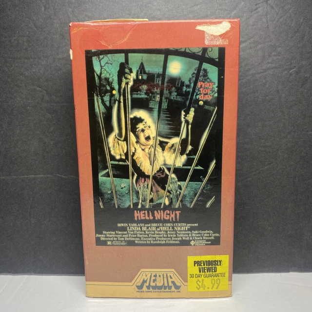 HELL NIGHT VHS 1981 Horror Slasher Original Rare MCA 1982 Media Linda ...