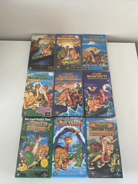 THE LAND BEFORE Time 1-8 Collection Plus Sing Along Songs Universal VHS ...