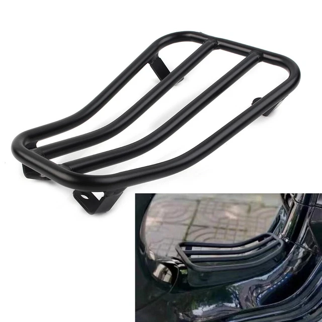 MOTORCYCLE BLACK CARRIER Luggage Rack Cargo Holder For Piaggio Vespa ...