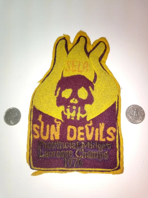 COOL!!! 1976 SUN Devils SELA Provincial Midget Lacrosse Champs Patch ...