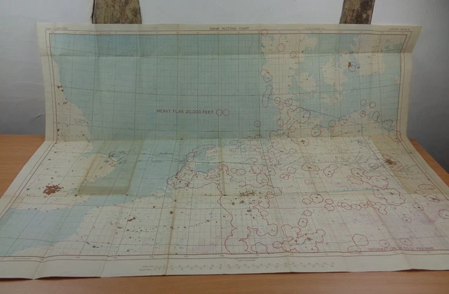WW2 HEAVY FLAK map for BOMBING RAID on GERMAN ARMY SUPREME HIGH COMMAND ...