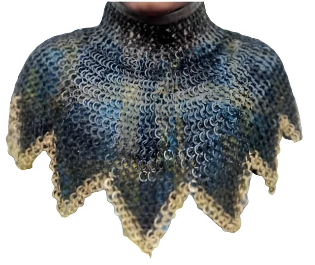 CHAINMAIL COLLAR, ZIG zig Bottom Two brass row bottom - Bishops Mantle ...