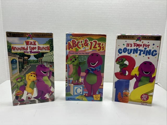 BARNEY VHS LOT 3, Walk Around The Block, Abc&123, Time For Counting ...