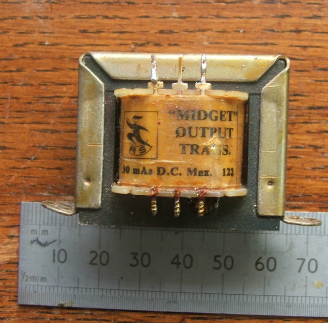 RS MIDGET VALVE output transformer, as used in KW receivers and ...