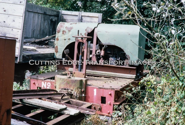 ORIGINAL RAILWAY SLIDE: Narrow Gauge Simplex Loco No.1 1981 Location? S ...