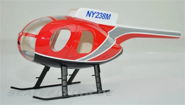 POLICE RC HELICOPTER Fuselage MD500D 250 Size Pre-Painted for Align T ...