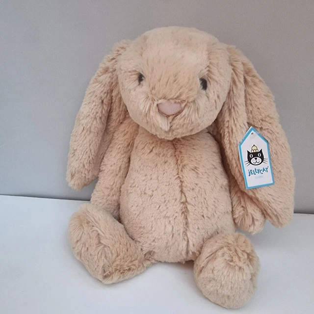 JELLYCAT MEDIUM BASHFUL Honey & Beige Bunny BNWT (FAST & FREE 📫 Post) £ ...