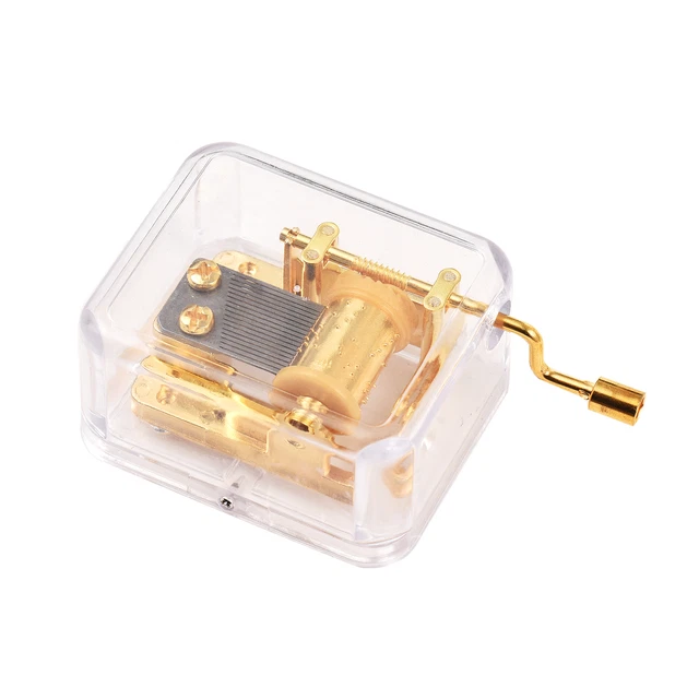 18 NOTES CLEAR Acrylic Box Hand Crank DIY Mechanical Box F1W6 $8.77 ...