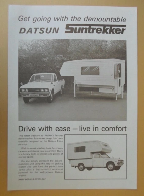 WALKER SUNTREKKER DEMOUNTABLE Caravan for DATSUN PICK UP orig 1976 ...