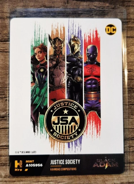 JUSTICE SOCIETY 2022 Dc Chapter 2 Physical Card Only Black Adam The ...