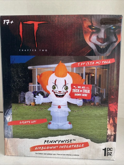PENNYWISE CLOWN IT Chapter 2 - 5ft Airblown Inflatable Light Up ...