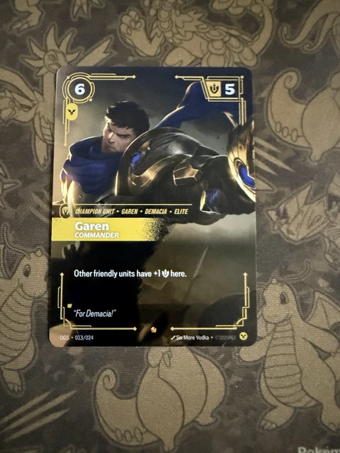 GAREN COMMANDER RIFTBOUND Origins TCG Card NM Proving Grounds Exclusive ...