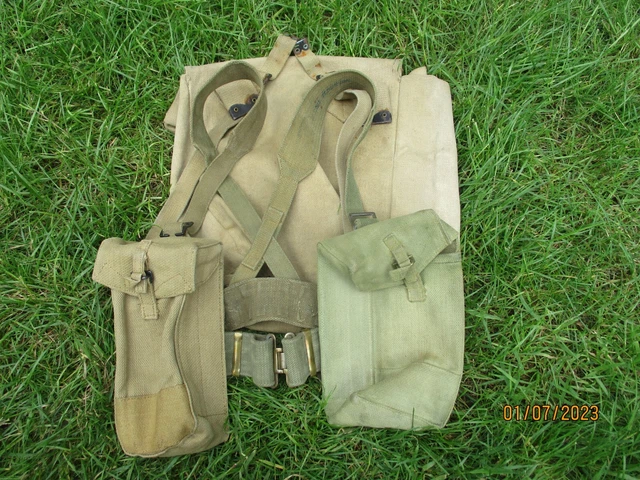 ORIGINAL WW2 BRITISH Army 1937 Pattern Webbing Map Case 1942 Dated £26. ...