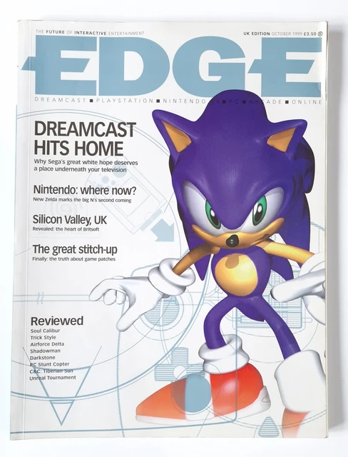 EDGE MAGAZINE OCTOBER 1999 Sega Dreamcast Sonic Soul Calibur Nintendo ...