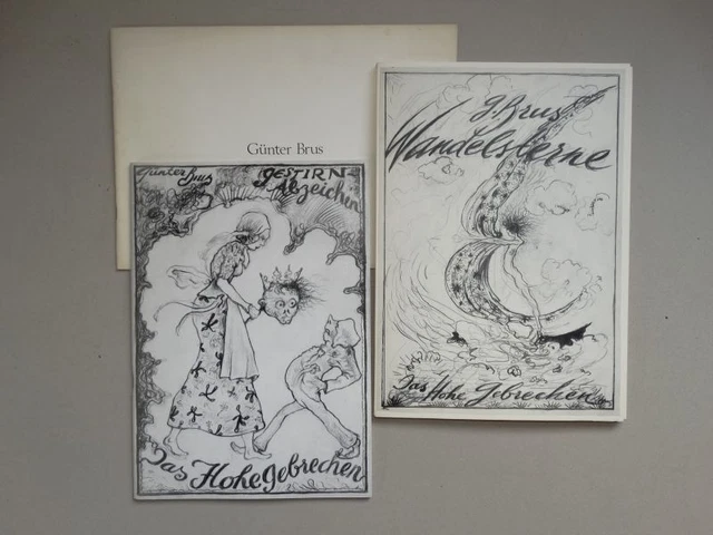 3 WERKE - Günter Brus Moderne Kunst Wiener Aktionismus Grafik Auflage ...