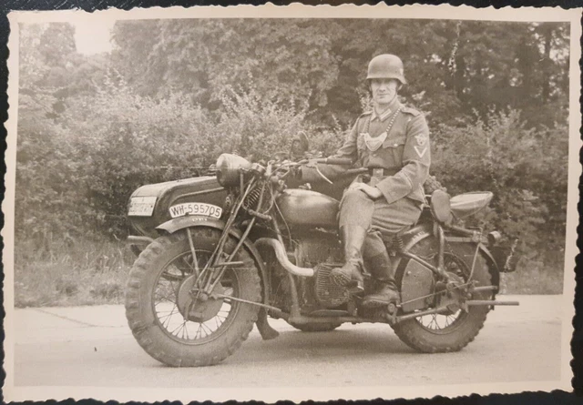 GERMAN PHOTO WW2 WWII ARCHIVE : FELDGENDARMERIE sur MOTO Side Car EUR ...