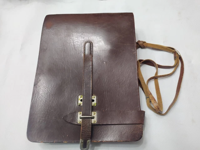 SOVIET RUSSIAN ARMY Military Officer Leather Map Bag Case Tablet ...