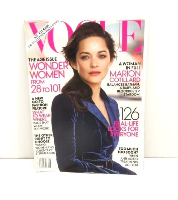 VOGUE MAGAZINE AOÛT 2012 Marion Cotillard The Age Issue Wonder Femmes ...