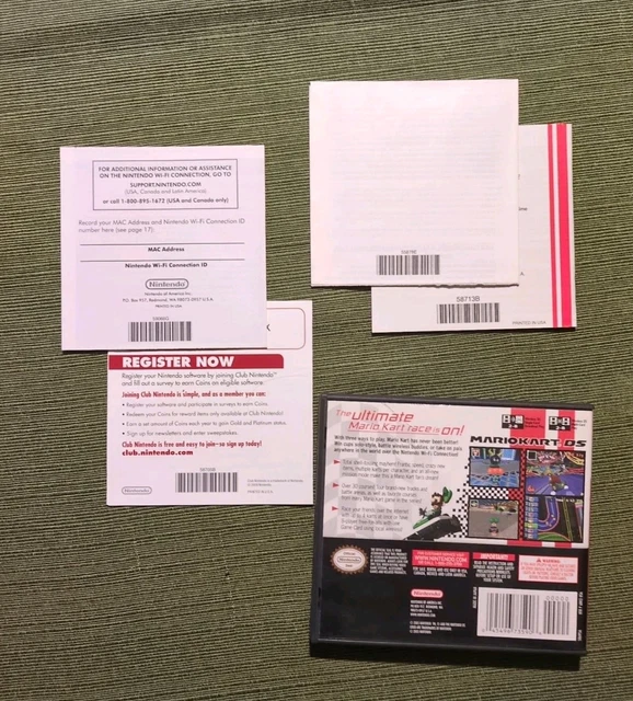 MARIO KART DS (Nintendo DS, 2005) Case and Manual w/ Inserts Only / NO ...