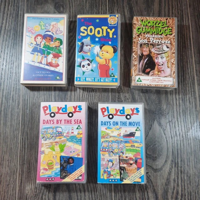 PLAYDAYS / TOTS Tv / The Sooty Show / Worzel Gummidge VHS Tapes . £20. ...
