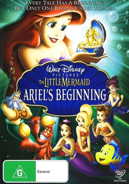 DISNEY THE LITTLE MERMAID ARIEL'S BEGINNING DVD Region 4 vgc t439 £6.89 ...