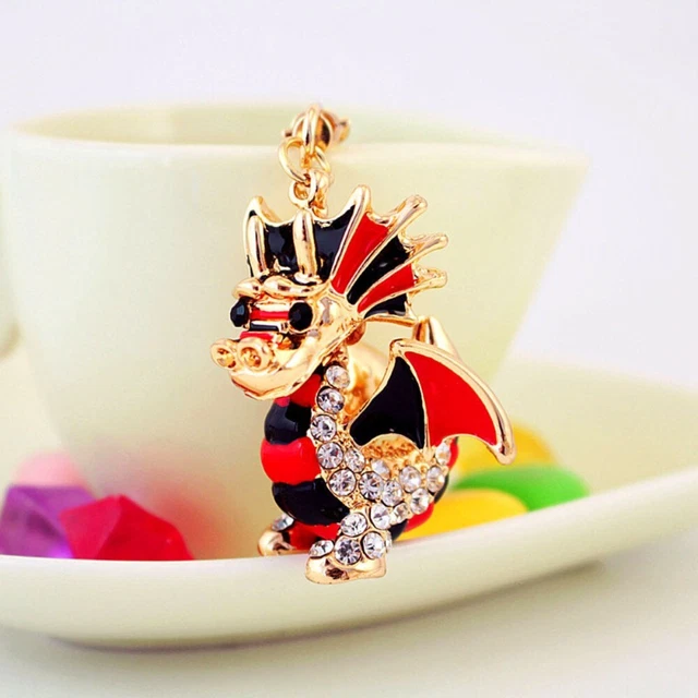 CHINESE DRAGON KEY Holder Cartoon Dragon Keyring Hanging Ornament Car ...