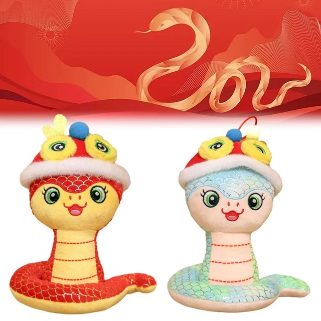 REALISTIC SNAKE PLUSH Stuffed Chinese Snake 2025 Chinese New Year Snake ...