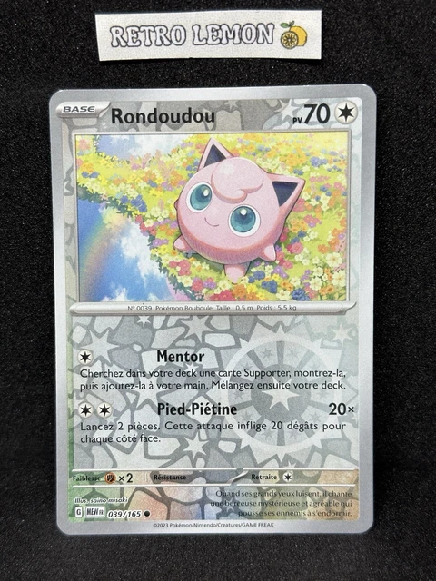 CARTE POKÉMON - Rondoudou 039/165 - REVERSE - EV3.5: MEW 151 - NEUF EUR ...