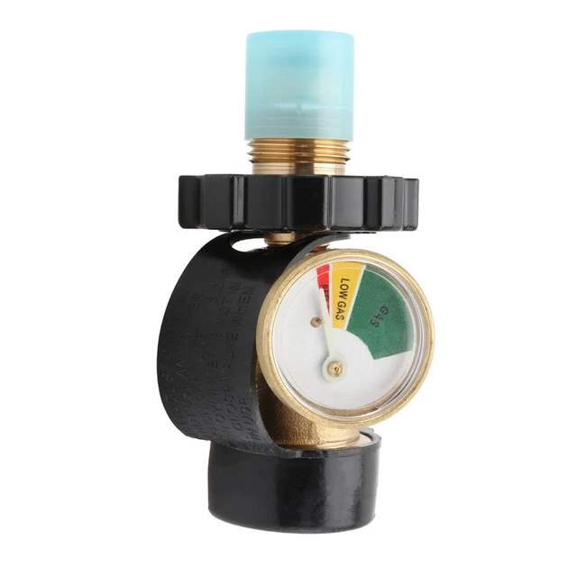 GAS PRESSURE GAUGE Propane Tank Level Indicator Reducing Valve Hose ...