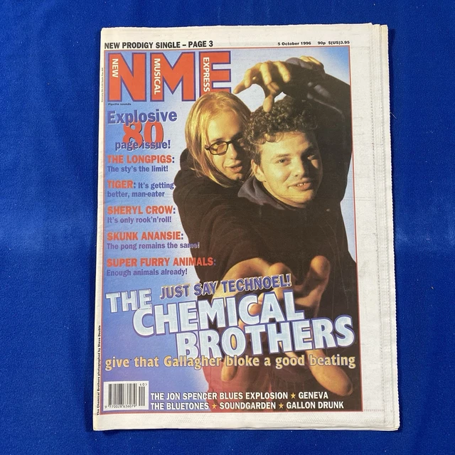 NME 5 OCTOBER 1996 JUST SAY TECHNOEL! CHEMICAL BROTHERS £9.95 - PicClick UK