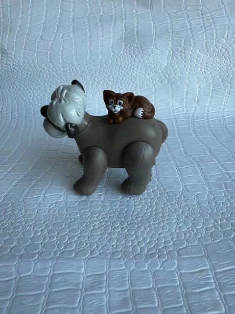 VTG 90S DISNEY 101 Dalmatians Colonel Dog Sergeant Tibbs Cat Toy Figure ...