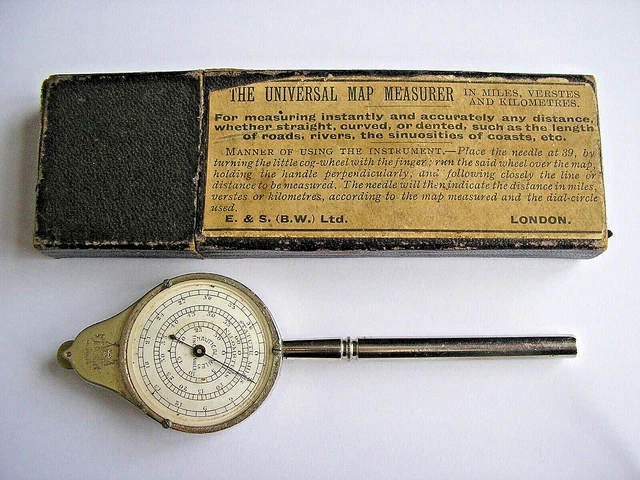 BOXED VINTAGE MAP Measuring Instrument (Miles And Km) £4.99 - PicClick UK