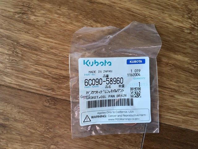 KUBOTA OIL PAN Drain Copper Gasket 6C090-58960 New £0.99 - PicClick UK