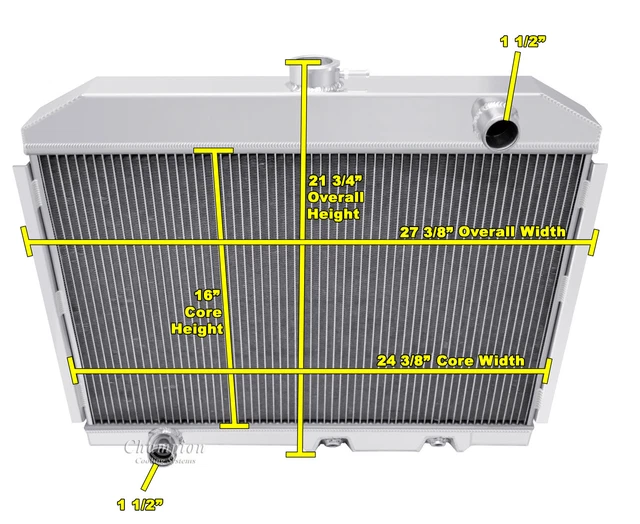SUPER CHAMPION 3 Row All Aluminum Radiator for 1972 - 1977 AMC Hornet # ...