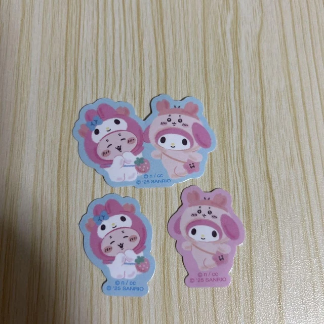 CHIIKAWA SANRIO COLLAB Flake Sticker Crab-Chan My Melody Nagano Anime ...